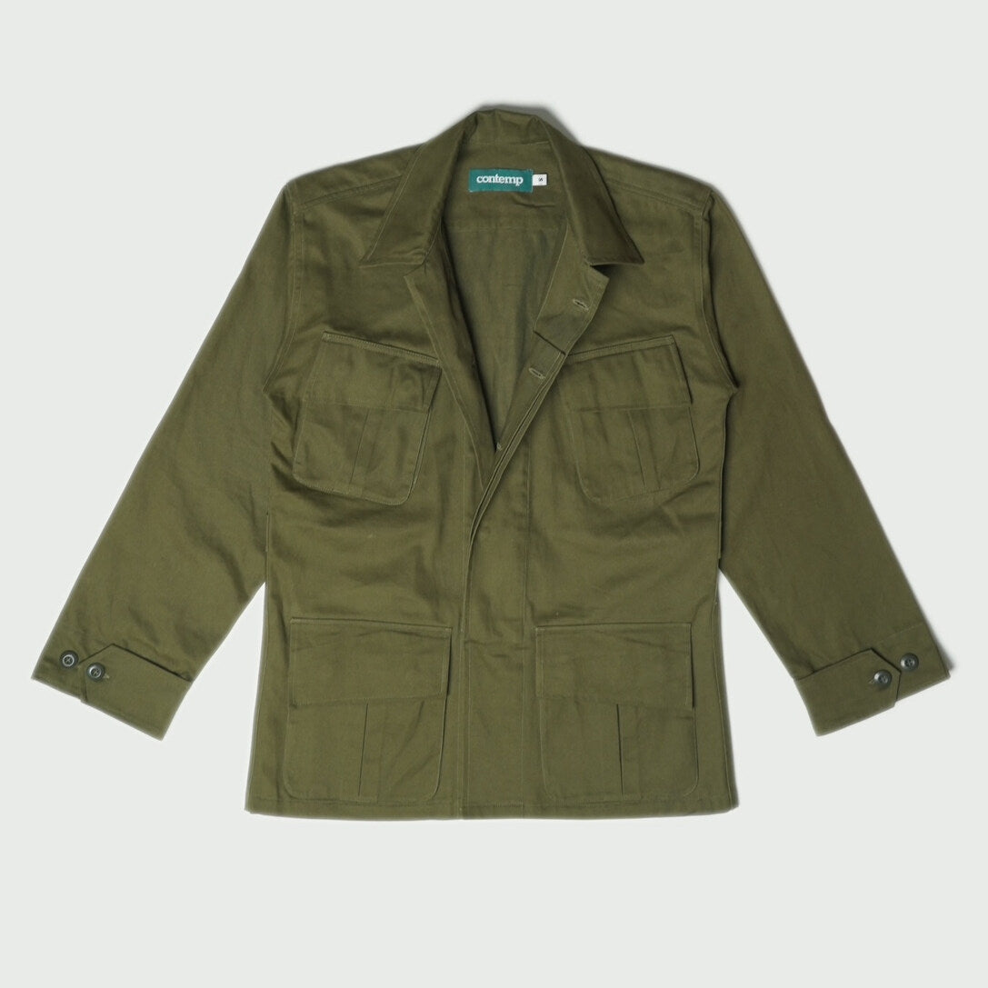 Contemp Jungle Jacket Olive Cotton Soft – Julietta Bangkok